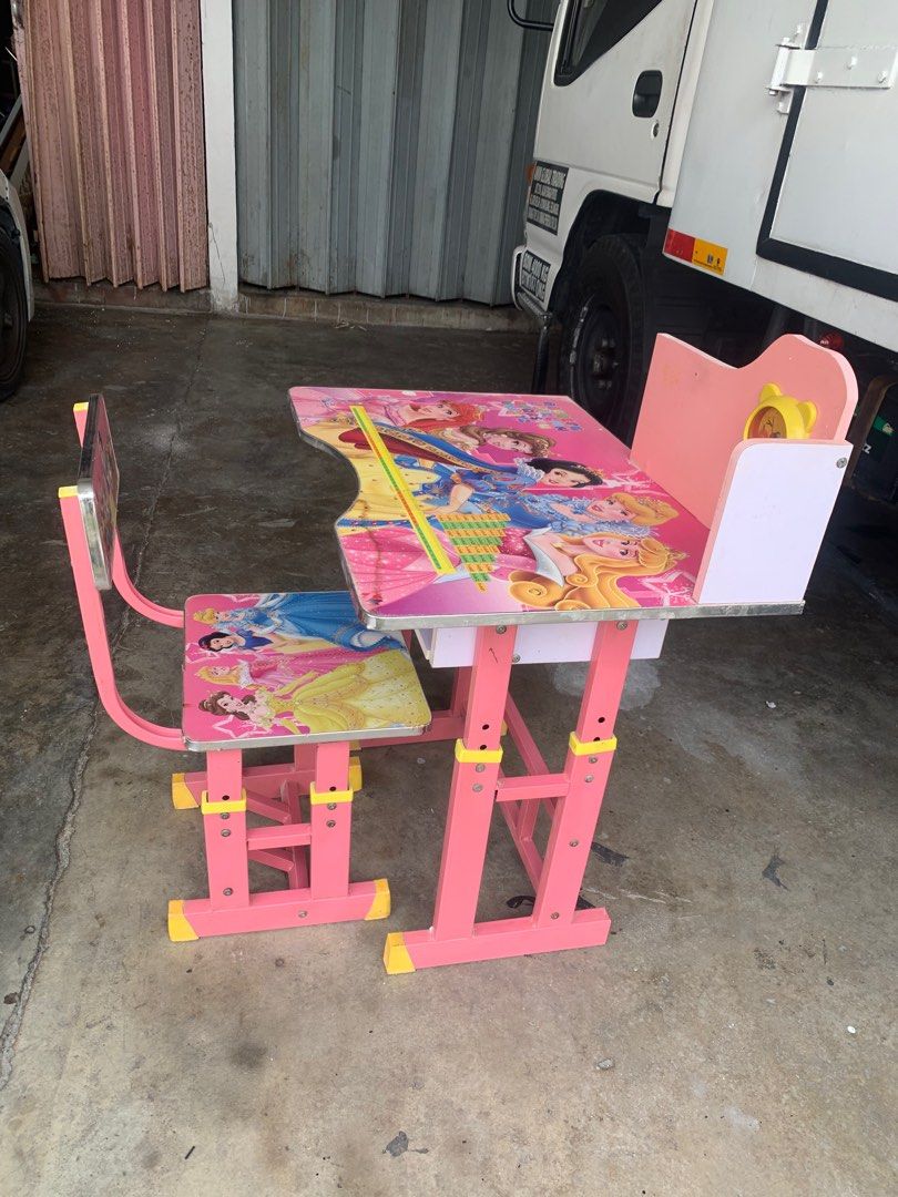Princess Study Table and Chair Set, Furniture & Home Living, Furniture ...