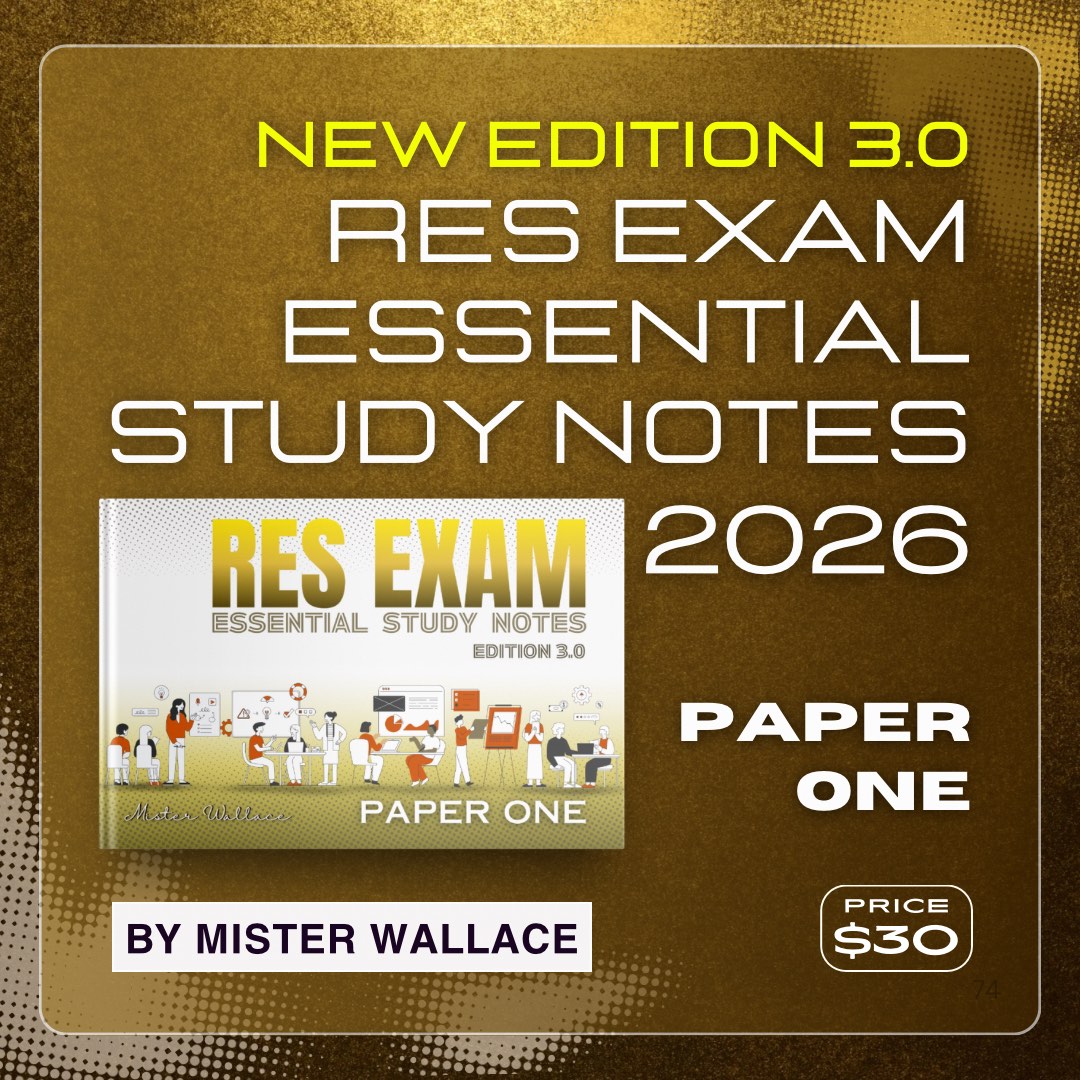RES Exam 2026. RES Essential Study Notes for Paper 1 by Mister Wallace ...
