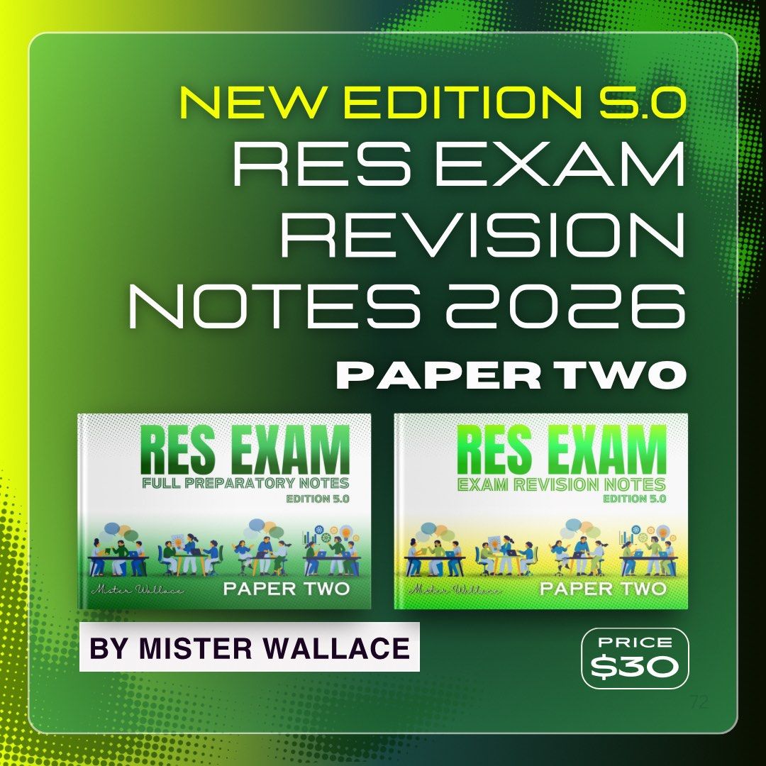 RES Exam Notes 2026. RES Full Preparatory Notes and Exam Revision Notes ...