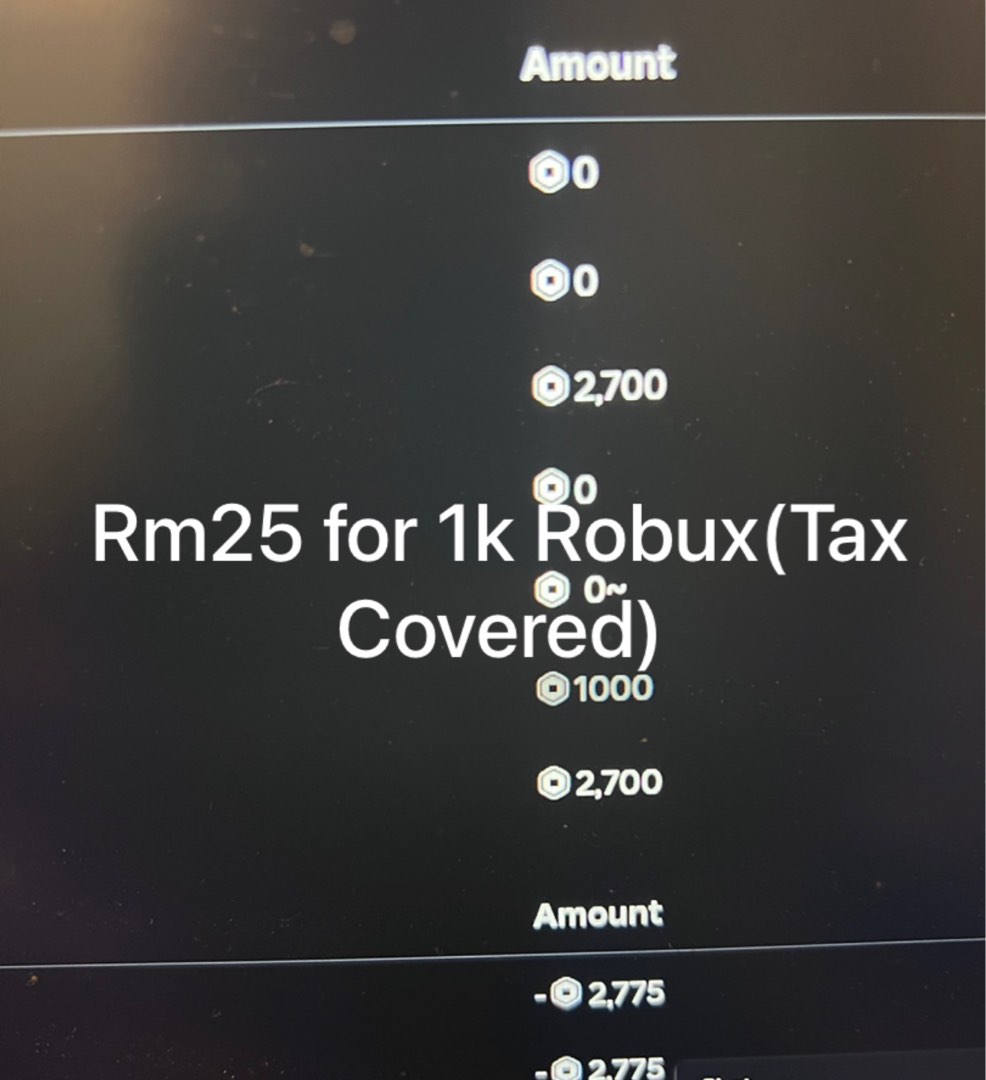 Robux Rm25/1k Tax Covered (Join dicord to purchase), Computers & Tech ...