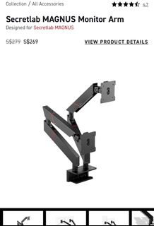 Secret lab monitor arm For Sale | Carousell Singapore