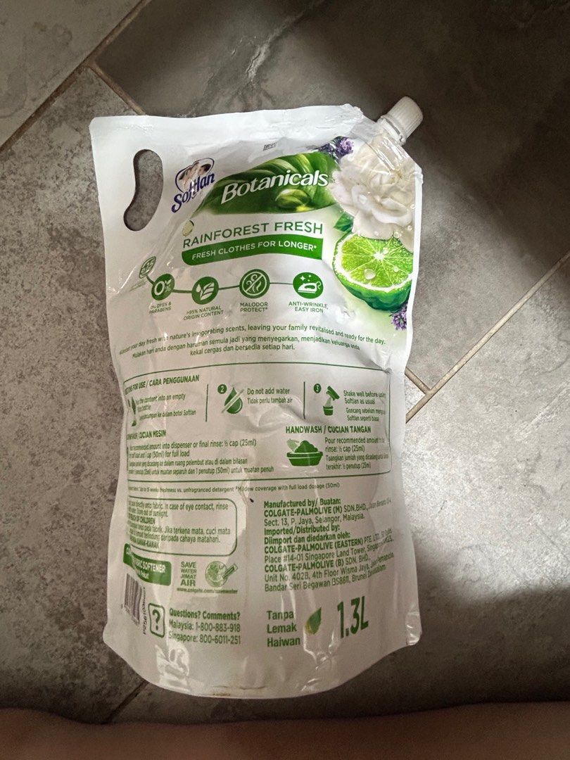 Softlan Botanicals Rainforest Fresh Fabric Softener 1.3L, Furniture ...