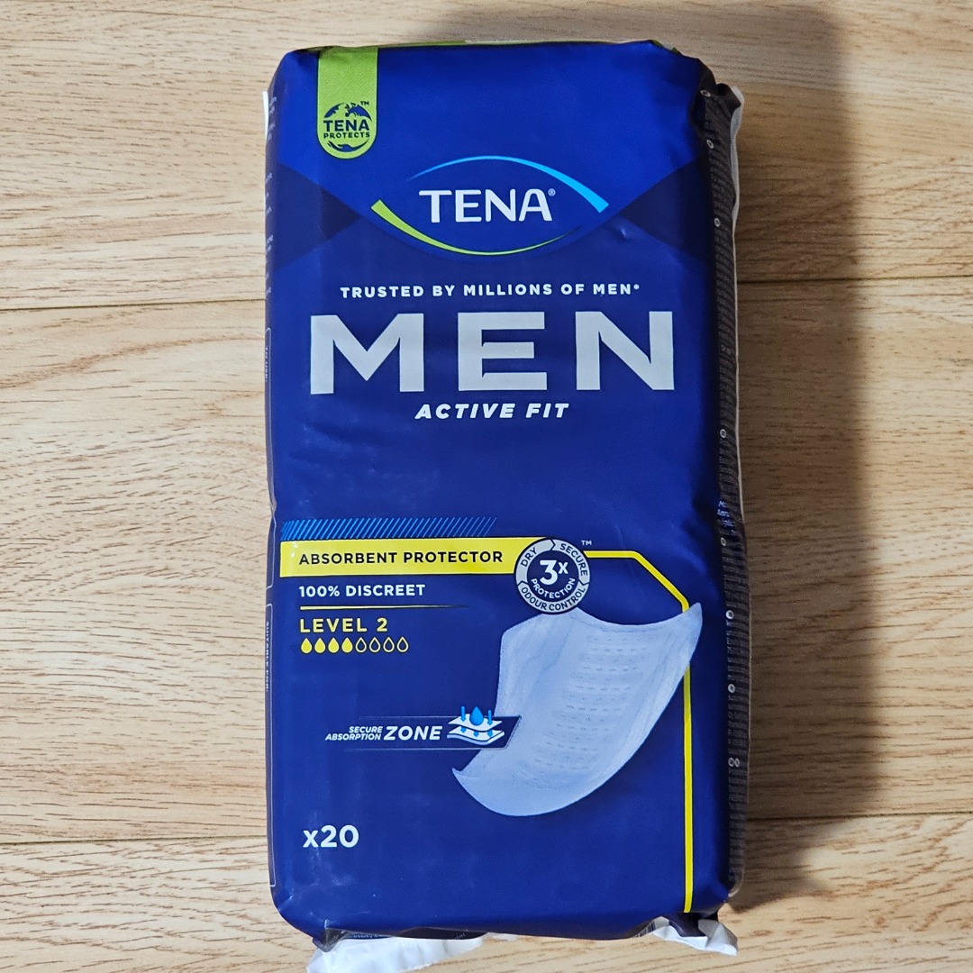 Tena Men Active Fit Absorbent Protector Level 2 Pads (20 Pieces ...