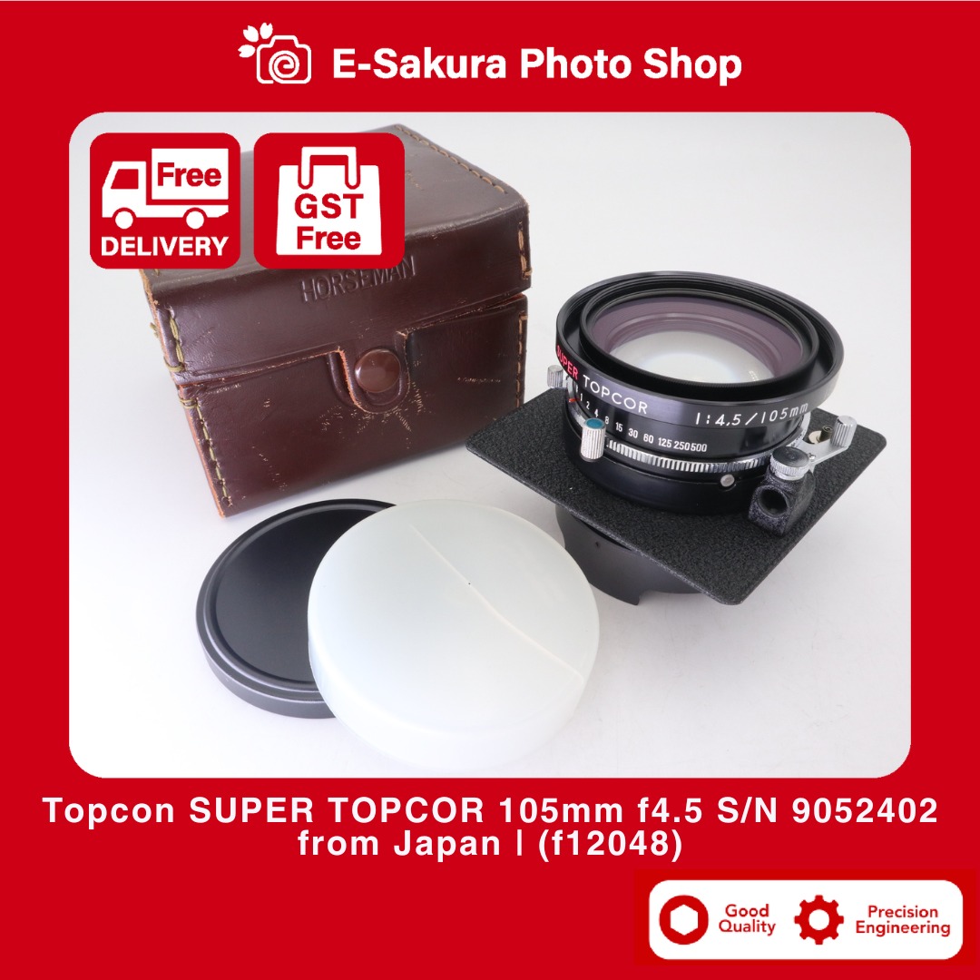 Topcon SUPER TOPCOR 105mm f4.5 S/N 9052402 from Japan | (f12048 ...