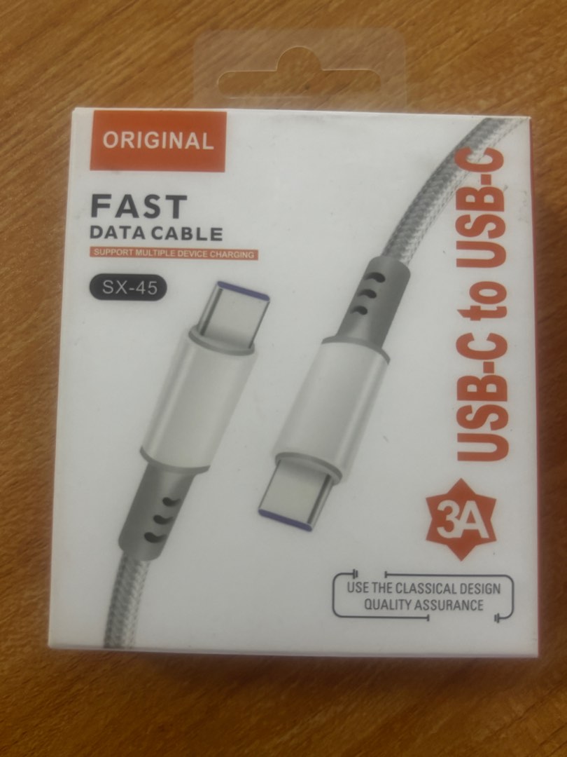 USB-C to USB-C Fast Data Cable, Mobile Phones & Gadgets, Mobile ...