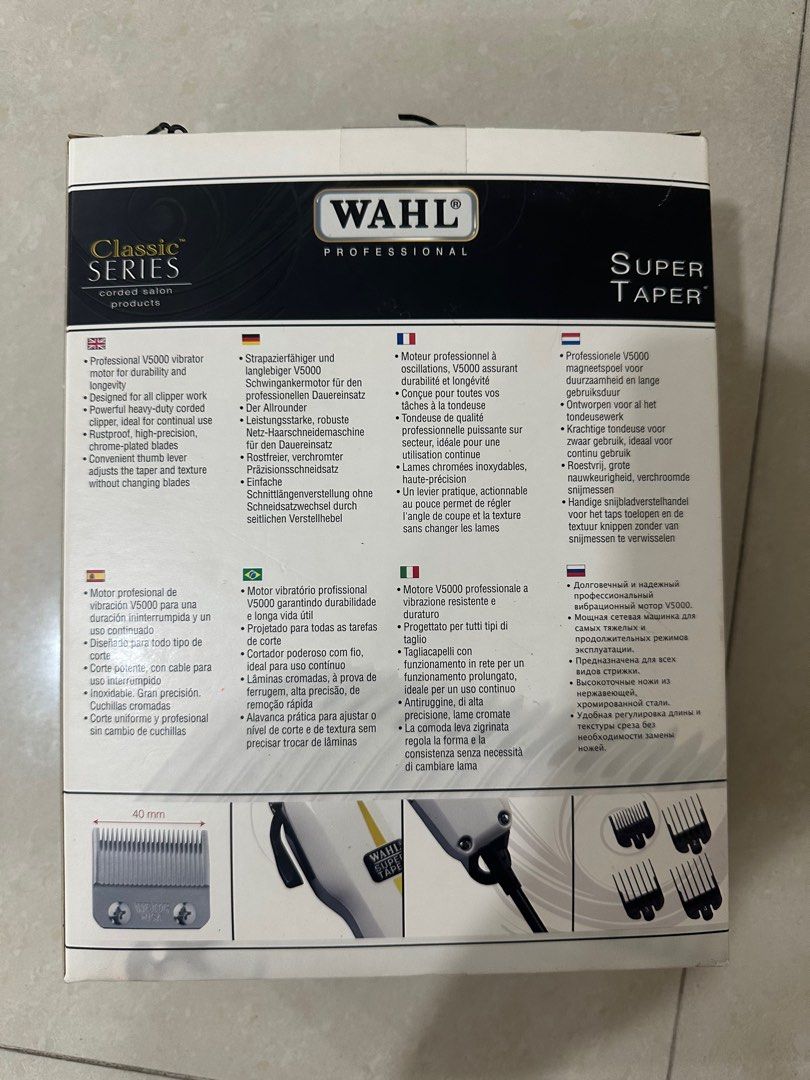 Wahl Super Taper Professional Corded Clipper, Beauty & Personal Care ...