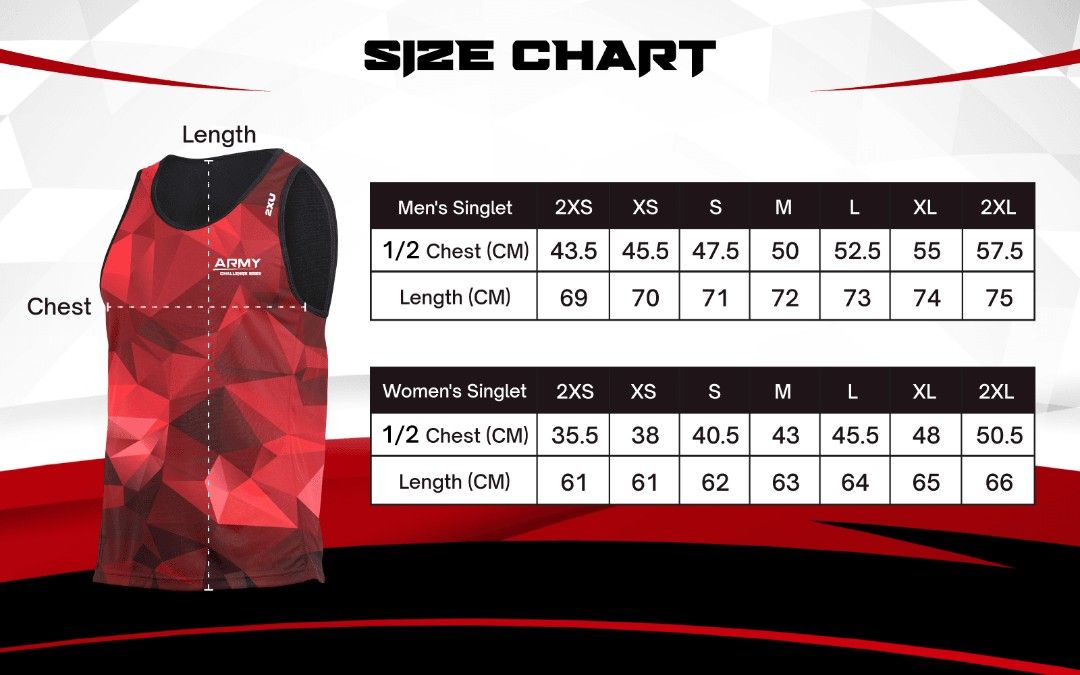 WTT 2025 Army Challenge 2XU Singlet, Men's Fashion, Activewear on Carousell