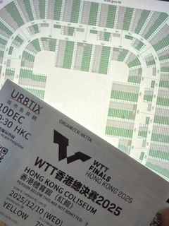 WTT Finals Hong Kong 香港總決賽 2025 門票, 門票＆禮券, 活動門票 - Carousell
