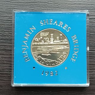 1982 " Benjamin sheares bridge " 5 dollars Singapore's commemorative ...