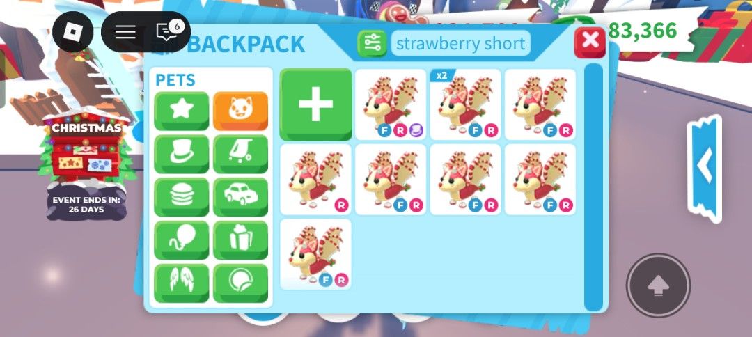 Adopt Me! Strawberry Shortcake Pets - FR & R, Video Gaming, Gaming ...