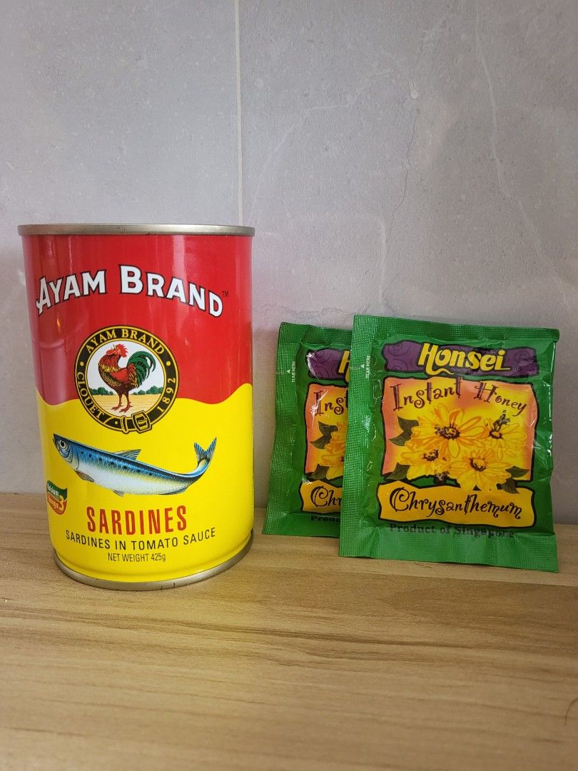 Ayam Brand Sardines & Honsei Instant Honey Chrysanthemum, Food & Drinks ...