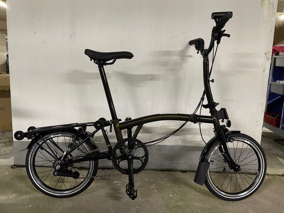 Brompton Folding Bike (Black Edition) Black Lacquer M6R (C Line Explore ...