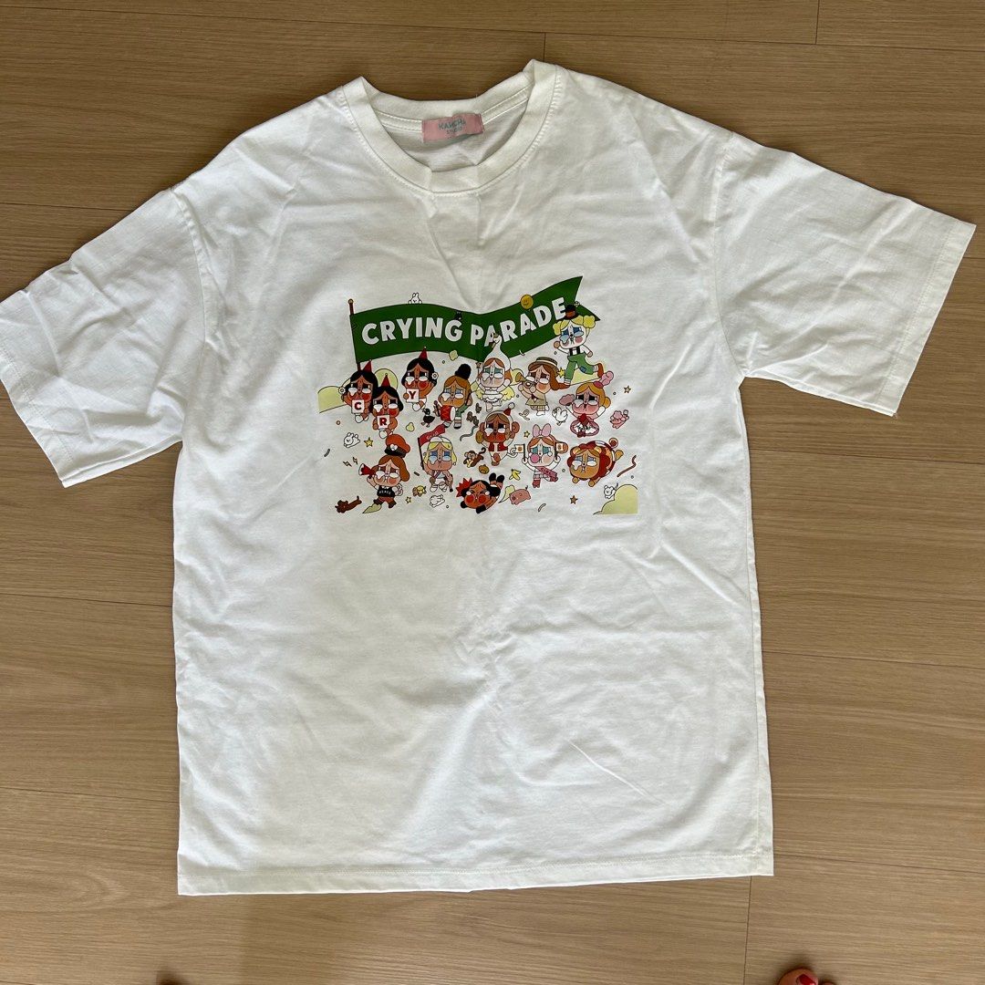 Crying Parade Graphic Tee - White, Women's Fashion, Tops, Shirts on ...