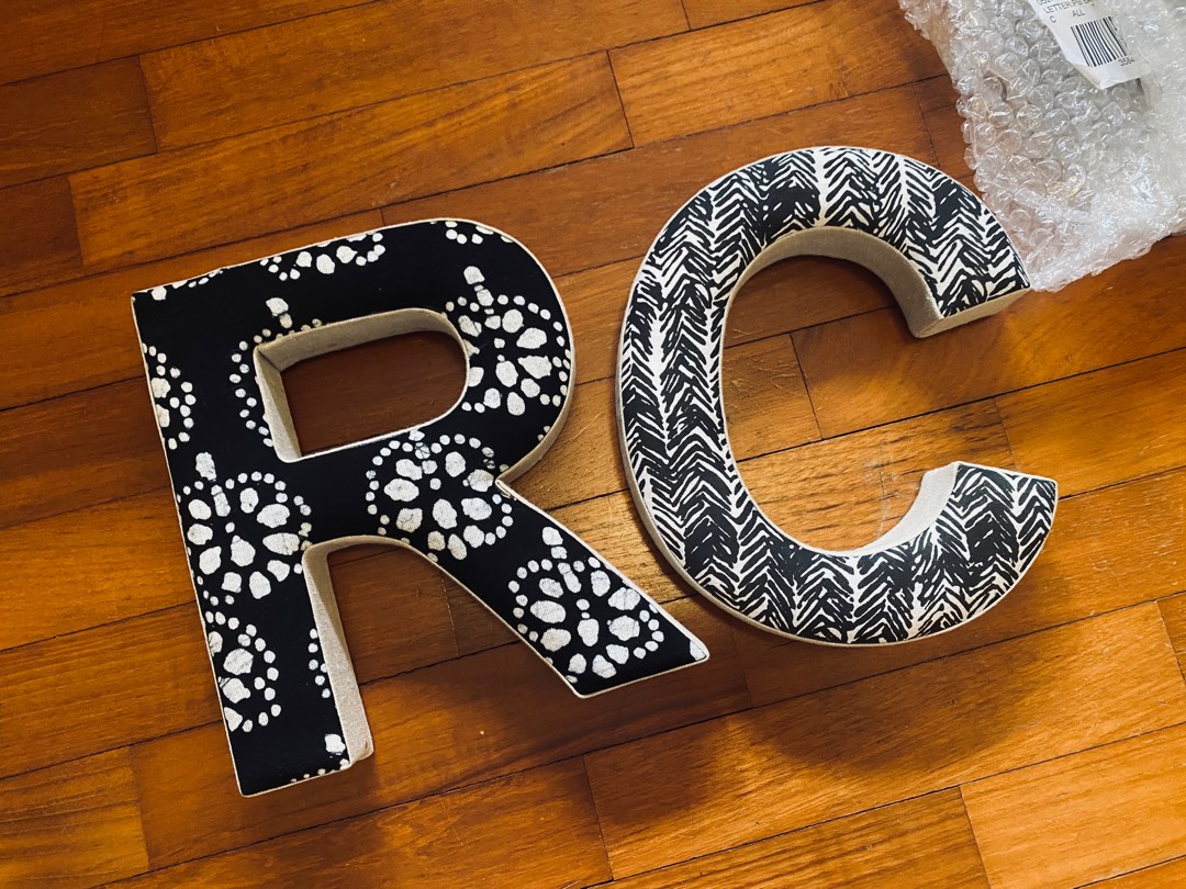 Decorative R and C Letters, Furniture & Home Living, Home Decor ...