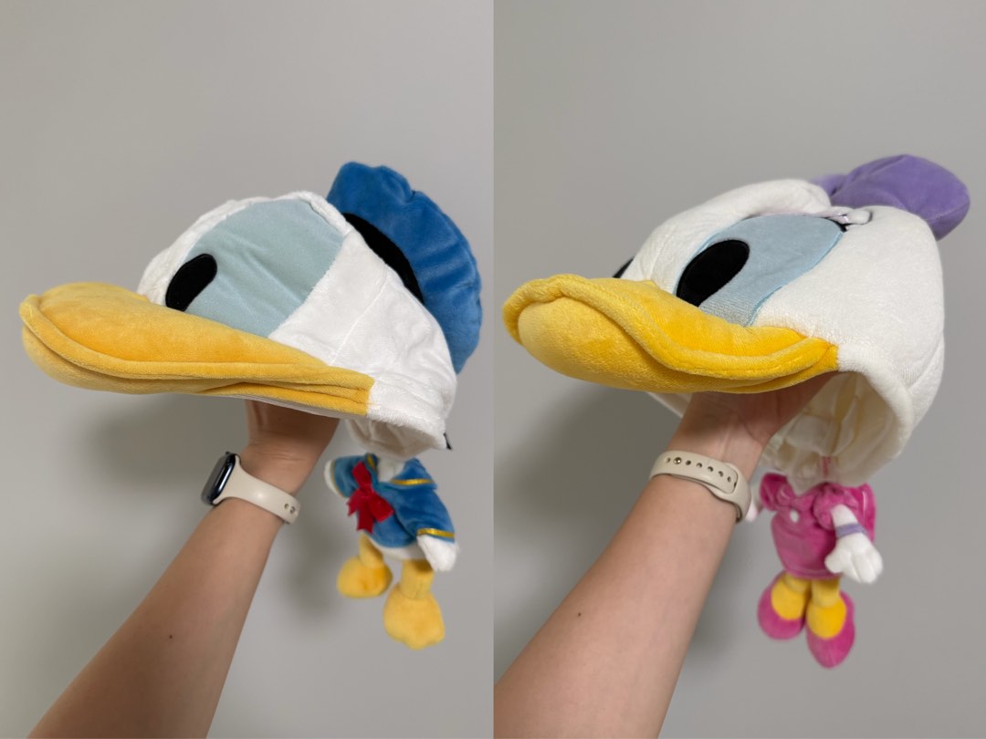 Disney Donald and Daisy Duck Plush Hats, Hobbies & Toys, Toys & Games ...