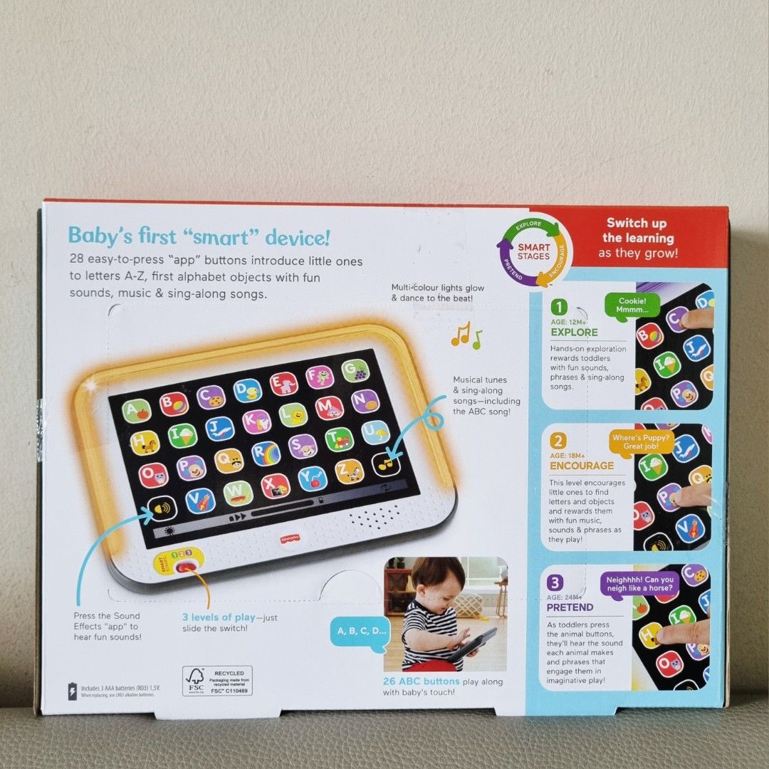 Fisher-Price Laugh & Learn Smart Stages Tablet, Babies & Kids, Infant ...