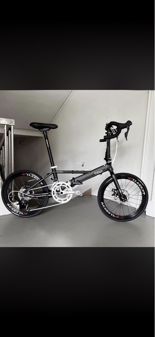 Fnhon Monsoon 22" Folding Bike - Matte Black, Sports Equipment ...