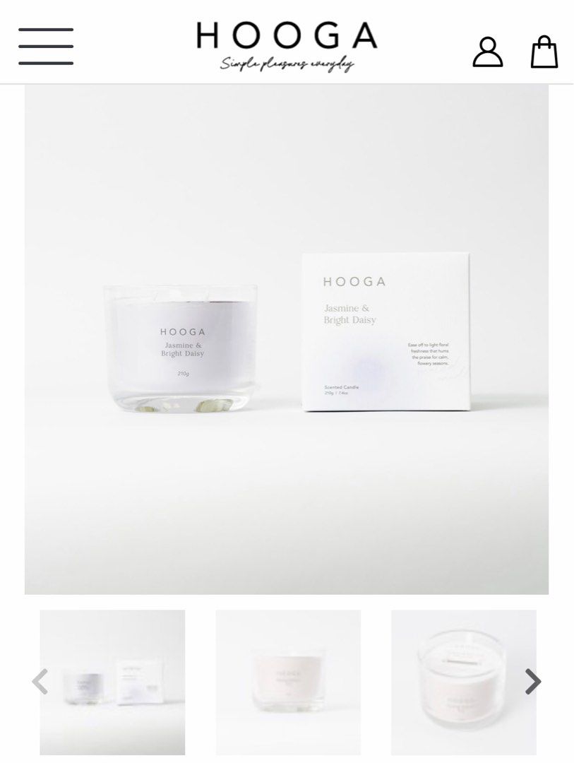HOOGA Spring Sakura Tea/Jasmine and Bright Daisy Scented Candles ...