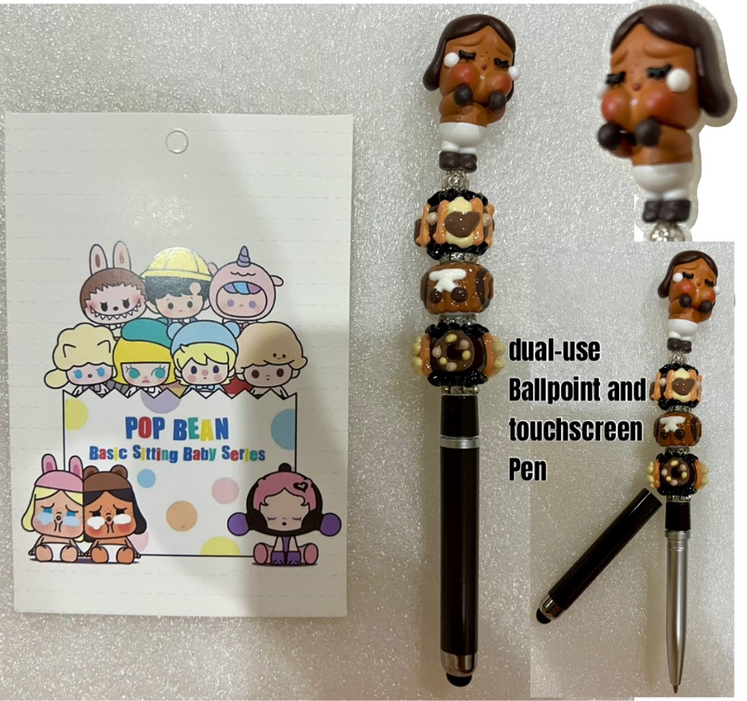 New popmart Crybaby inspired pop bean handcrafted dual-use Ballpoint ...