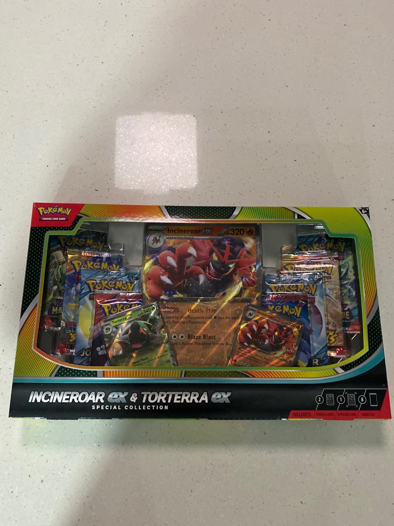 Pokemon Incineroar EX & Torterra EX Special Collection, Hobbies & Toys ...