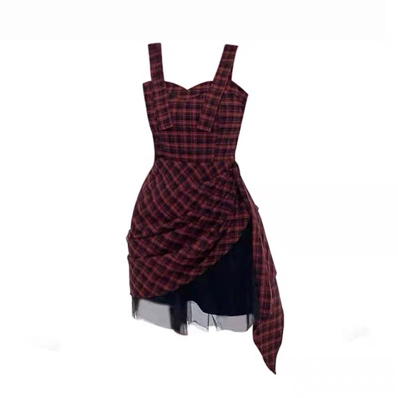 Red Plaid Mini Dress, Women's Fashion, Dresses & Sets, Dresses on Carousell