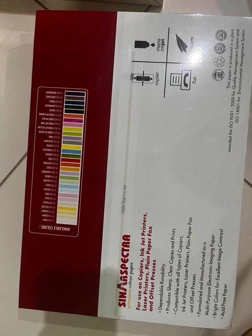 Sinar Spectra A4 Premium Colour Paper, Hobbies & Toys, Stationery ...