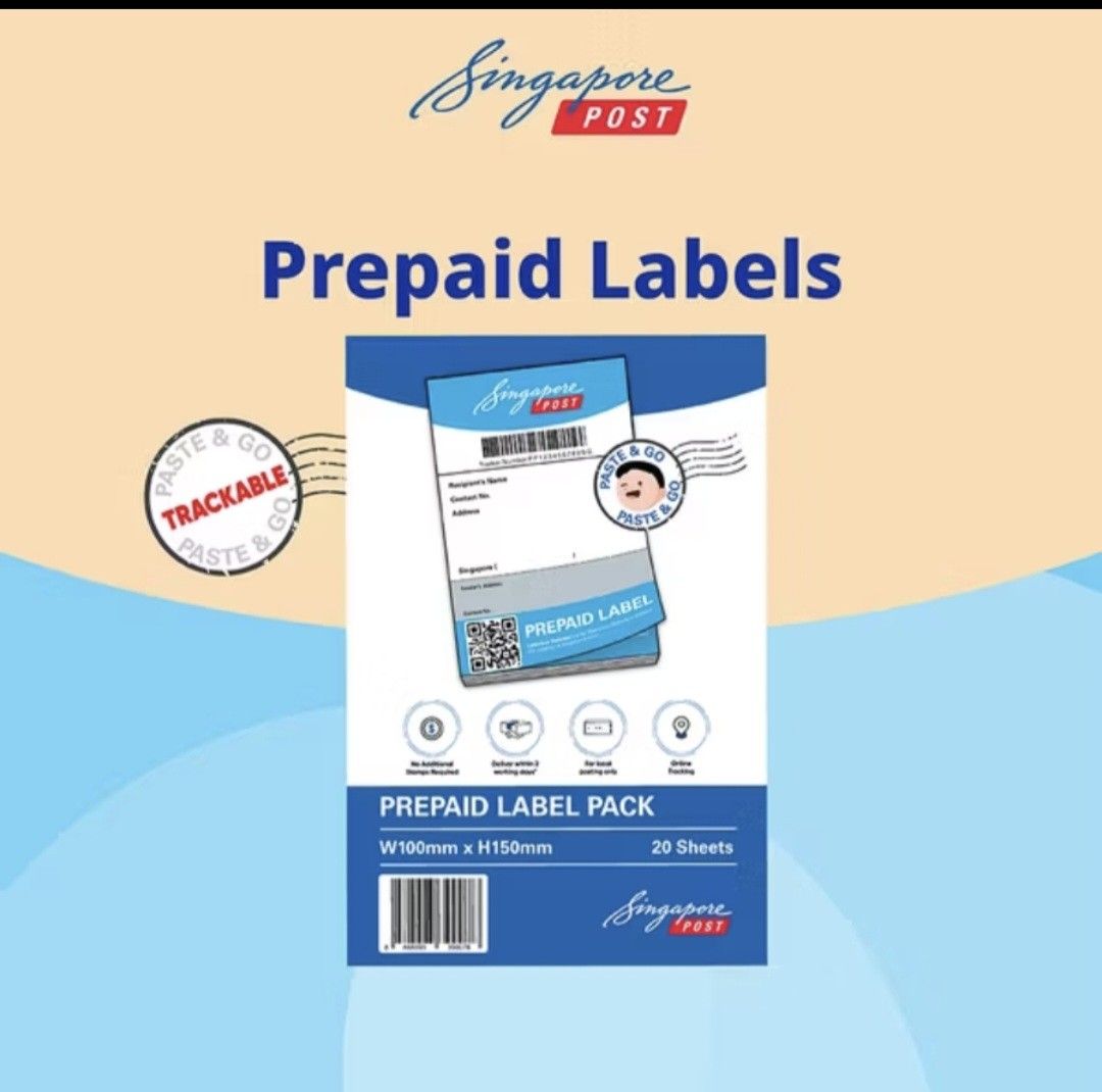 🌸 X'mas Sales 🌸Singpost Tracked mail label 20 pieces 🌸 Free jade heart ...