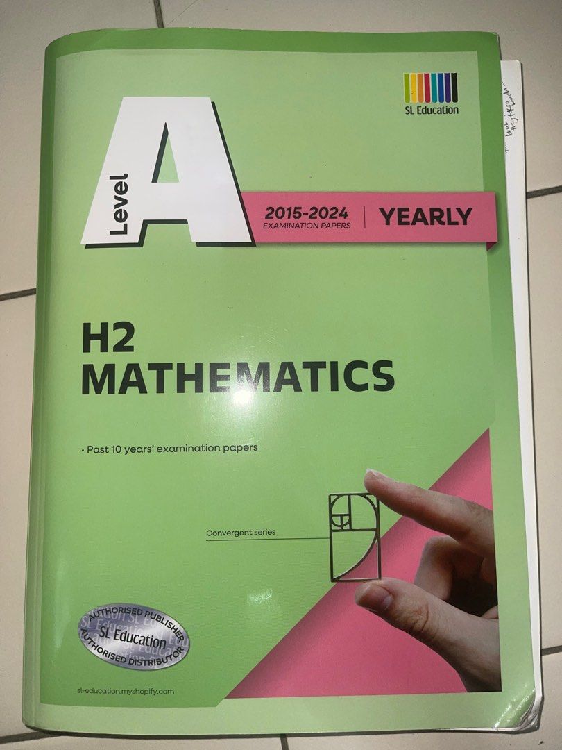 SL Education A-Level H2 Mathematics Yearly Examination Papers, Hobbies ...