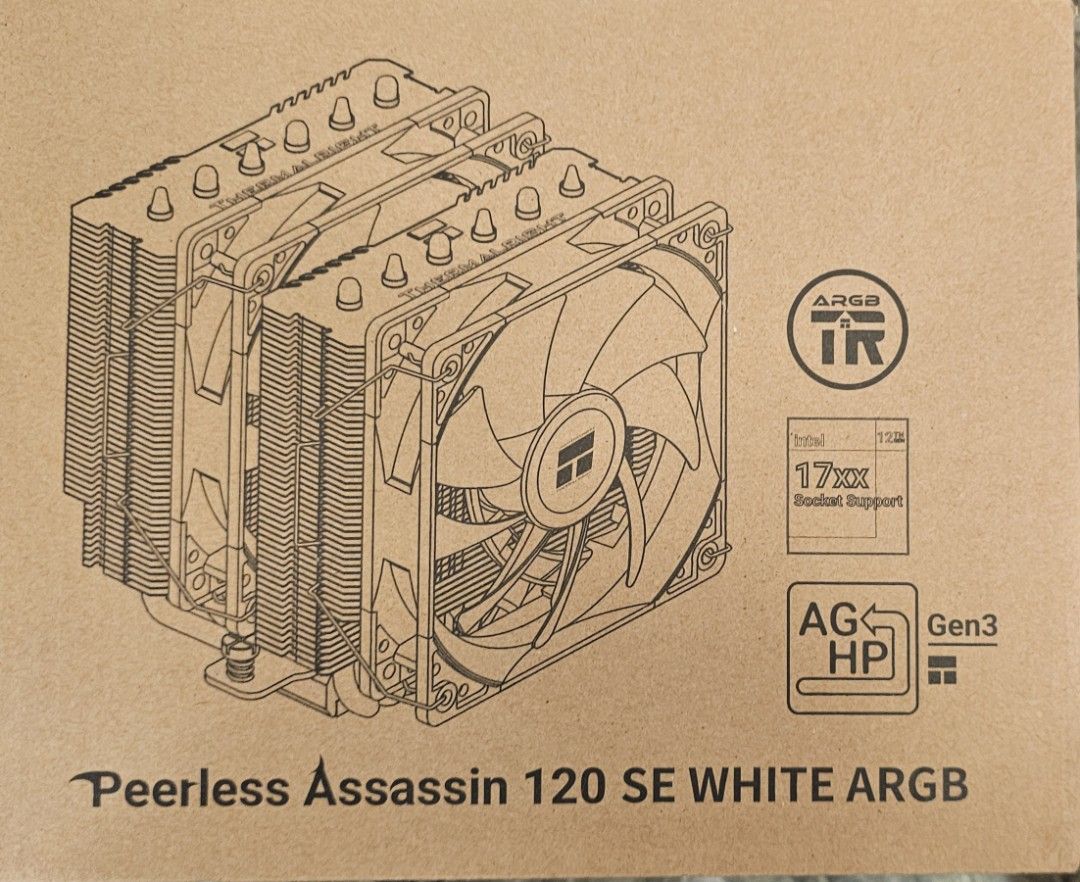 Thermalright Peerless Assassin 120 SE White ARGB CPU Cooler, Computers ...