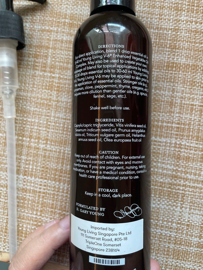 Young Living V-6 Vegetable Oil Complex - 236ml, Furniture & Home Living ...