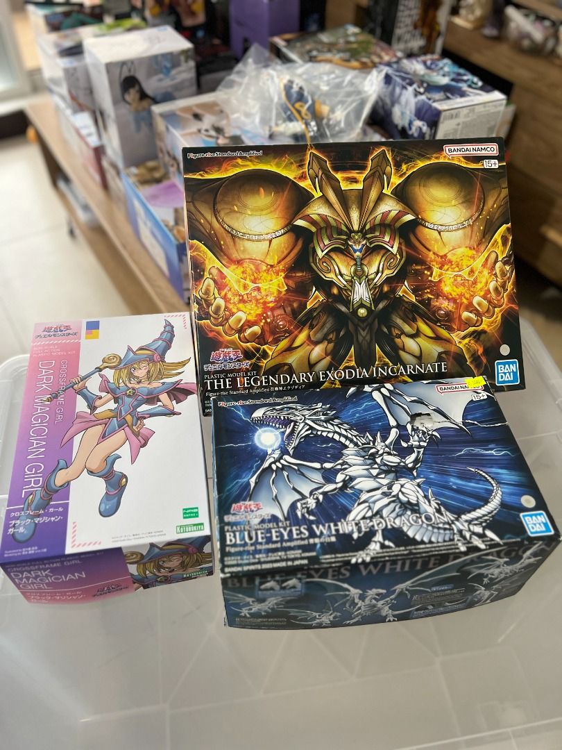 Yugi-Oh Plastic Model Kit Dark Magician Girl, Exodia, Blue Eyes White ...
