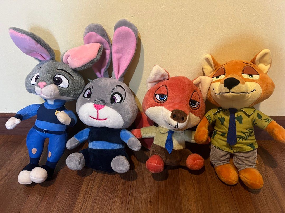 Zootopia Judy Hopps and Nick Wilde Plush Toys, Hobbies & Toys, Toys ...