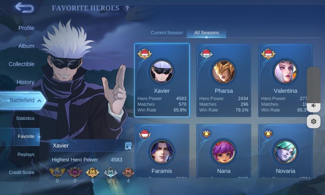 account mlbb gojo saturo, Video Gaming, Gaming Accessories, In-Game ...