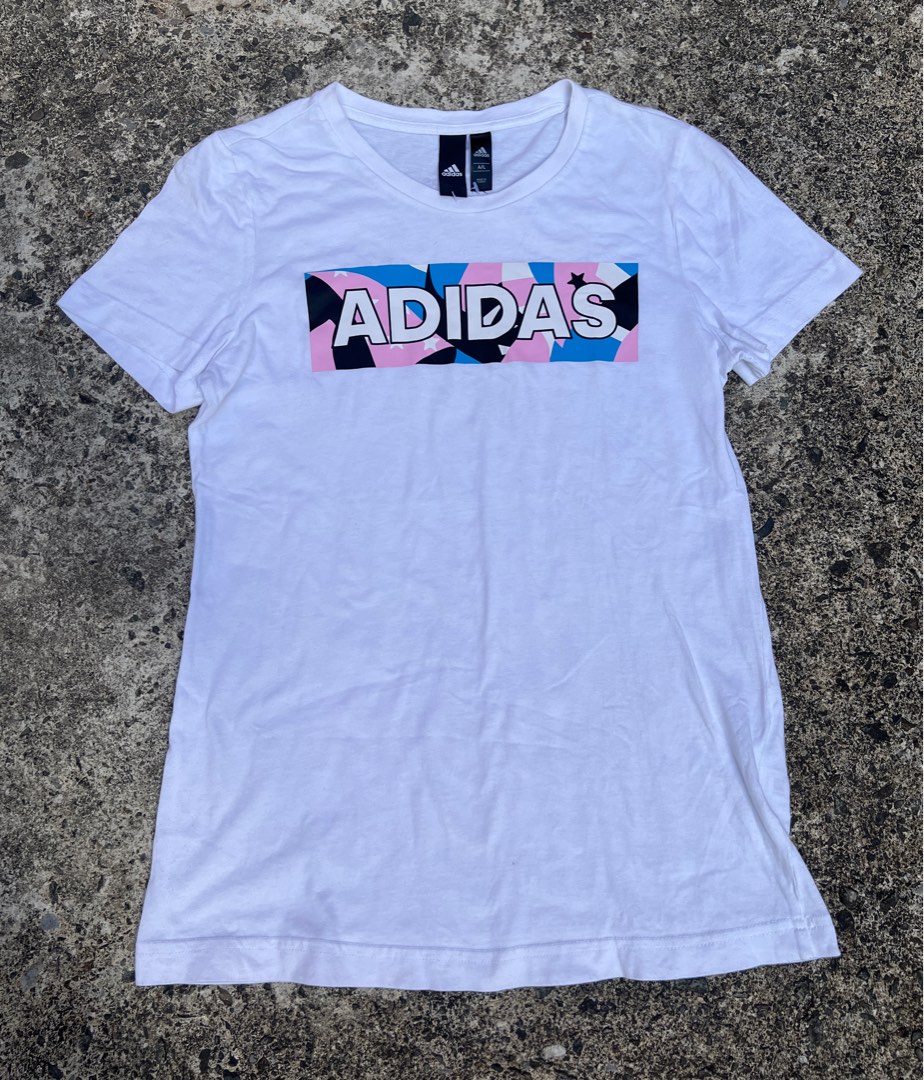 ADIDAS BOX LOGO SHIRT, Women's Fashion, Tops, Shirts on Carousell