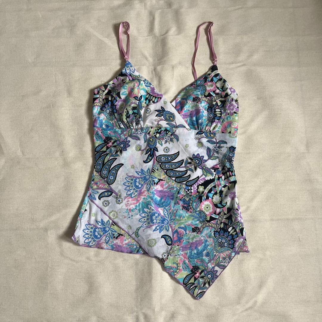 Asymmetrical Summer Paisley Halter Cami Top | summer IT girl, Women's ...