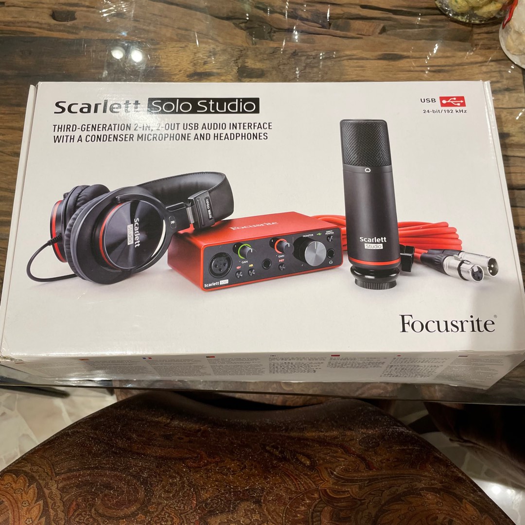 Audio Interface with Condenser Microphone and Headphones, Audio, Other ...