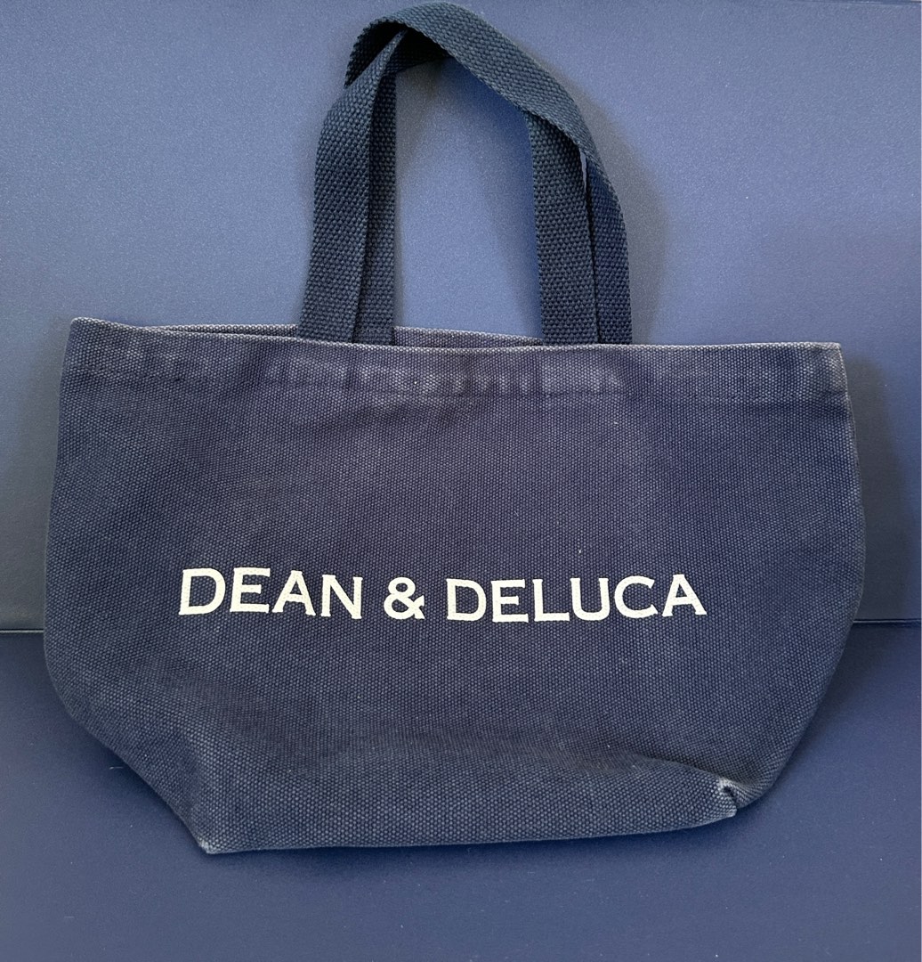 Authentic Dean & Deluca Thick Canvas Bag - Navy, Women's Fashion, Bags ...