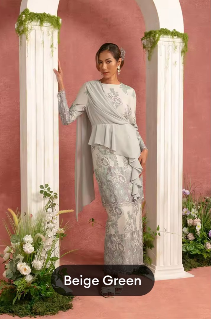 baju raya zalia, Women's Fashion, Muslimah Fashion, Baju Kurung & sets ...