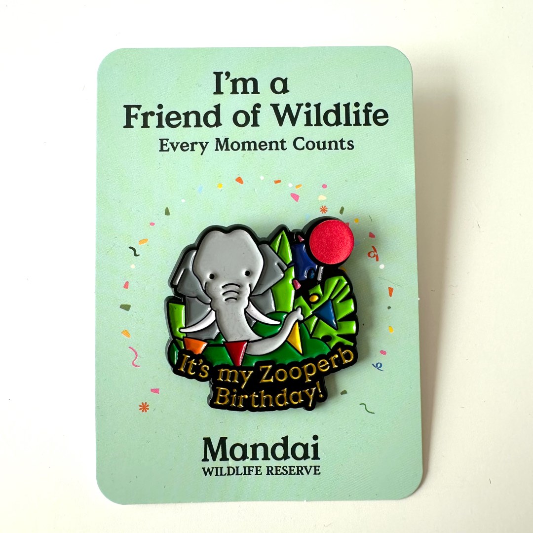 BN Zooperb birthday pin (red) Mandai Wildlife Reserve Singapore Zoo ...