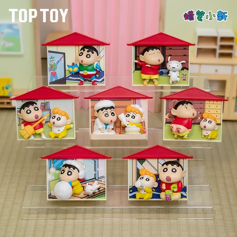 [BRAND NEW! TOPTOY X CRAYON SHINCHAN] CRAYON SHINCHAN NOHARA FAMILY FRIDGE MAGNET AND DISPLAY ...