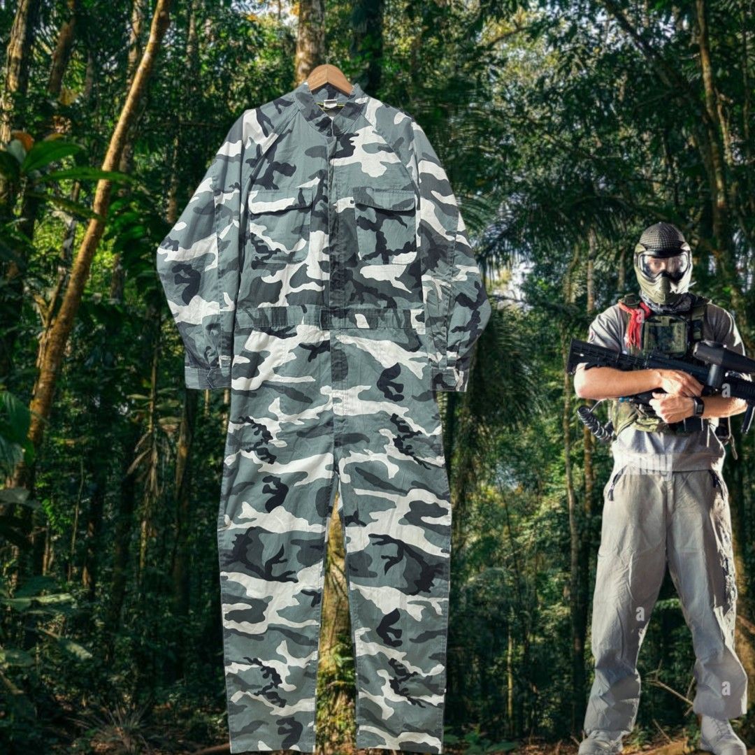 Camo Camouflage Coverall Tactical/Outdoor Aktivity Jumpsuit Rm 70 ...