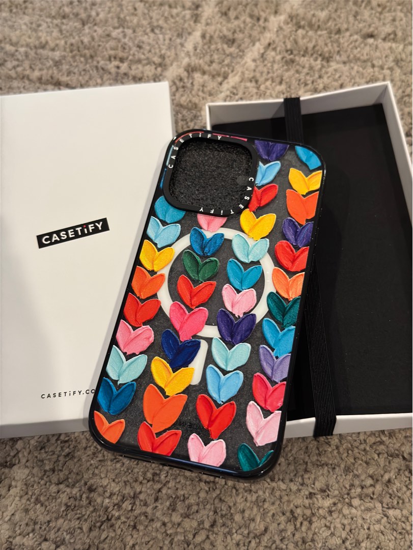CASETIFY Clear Polka Daub Hearts Impact Case By Ann Marie Coolick ...