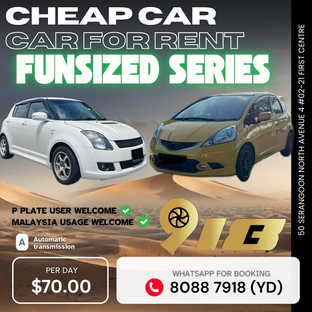 CHEAP CAR RENTAL! FUNSIZED CARS! NO DEPOSIT! P PLATE WELCOME! MALAYSIA ...