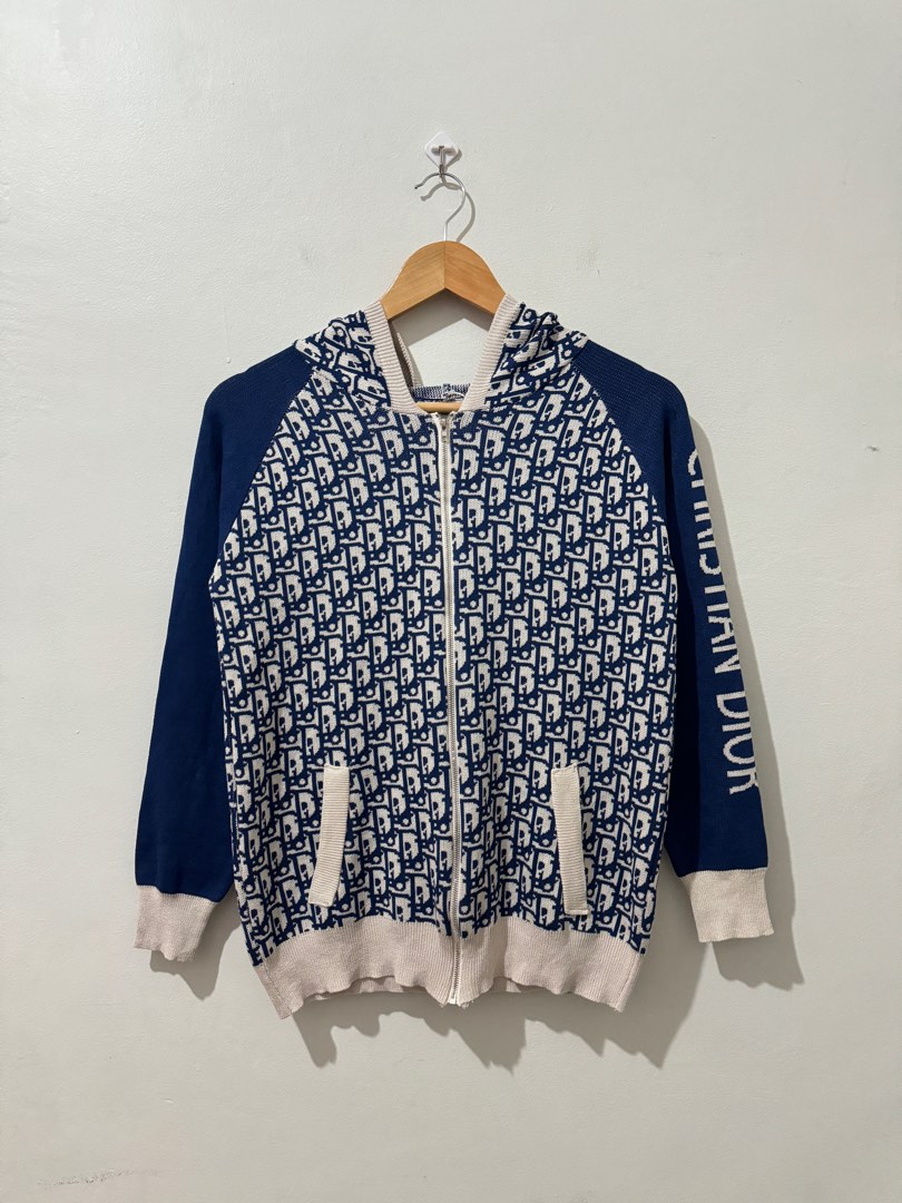 Christian Dior Monogram Knitted Jacket, Women's Fashion, Coats, Jackets ...