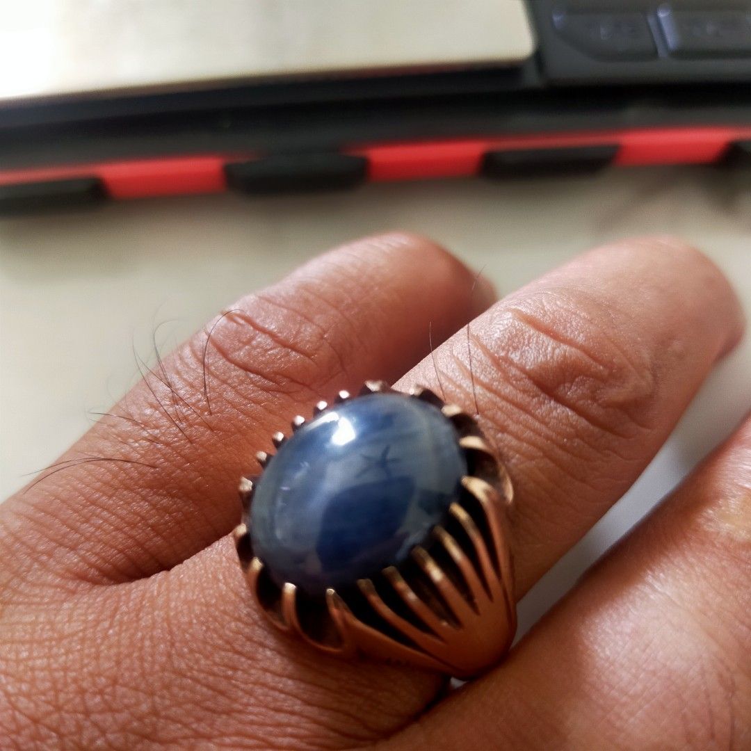 Cincin suasa batu nilam asli, Men's Fashion, Watches & Accessories ...