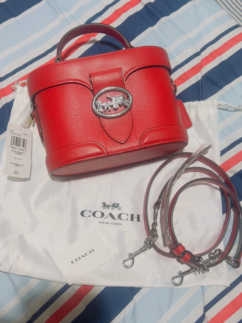 Coach Red Orang Vanity Bag, Women's Fashion, Bags & Wallets, Cross-body ...