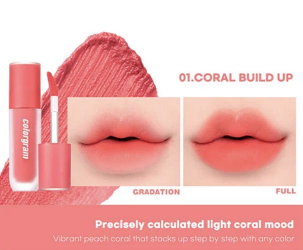 韓國colorgram lip tint 01 珊瑚色唇膏 送Cosnori Tone-up Base 試用裝, 美容＆個人護理, 健康及美容 ...