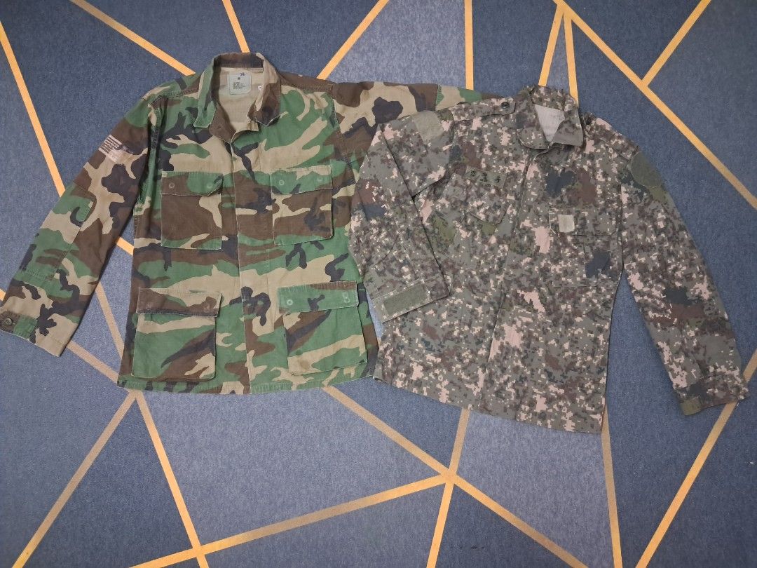 Combo US Army Woodland Camo & Digital ROKA Korean Military Camouflage ...