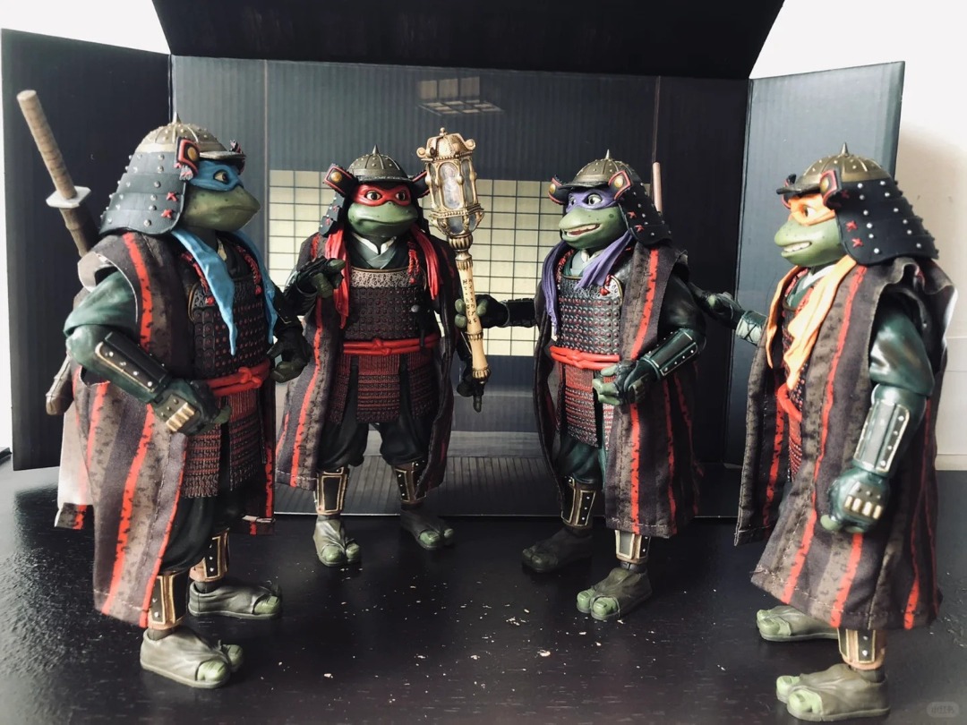 DCC 2023 NECA TMNT III Teenage Mutant Ninja Turtles 3 Samurai 4Pack VHS ...