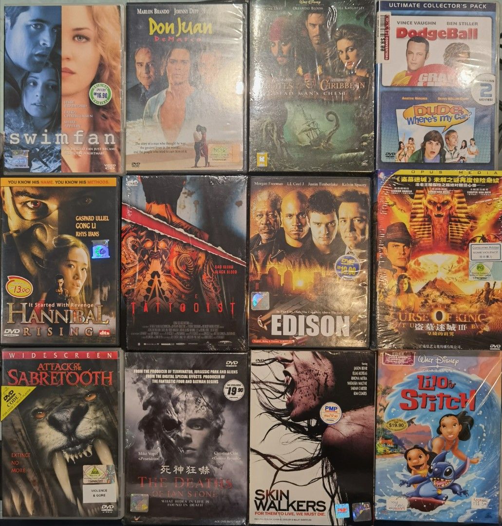 English Popular DVD Movies like Pirate of the Caribbean, Lilo & Stitch ...